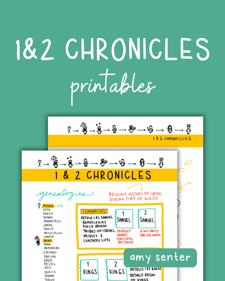 Book of 1 & 2 Chronicles Printables for Bible Study