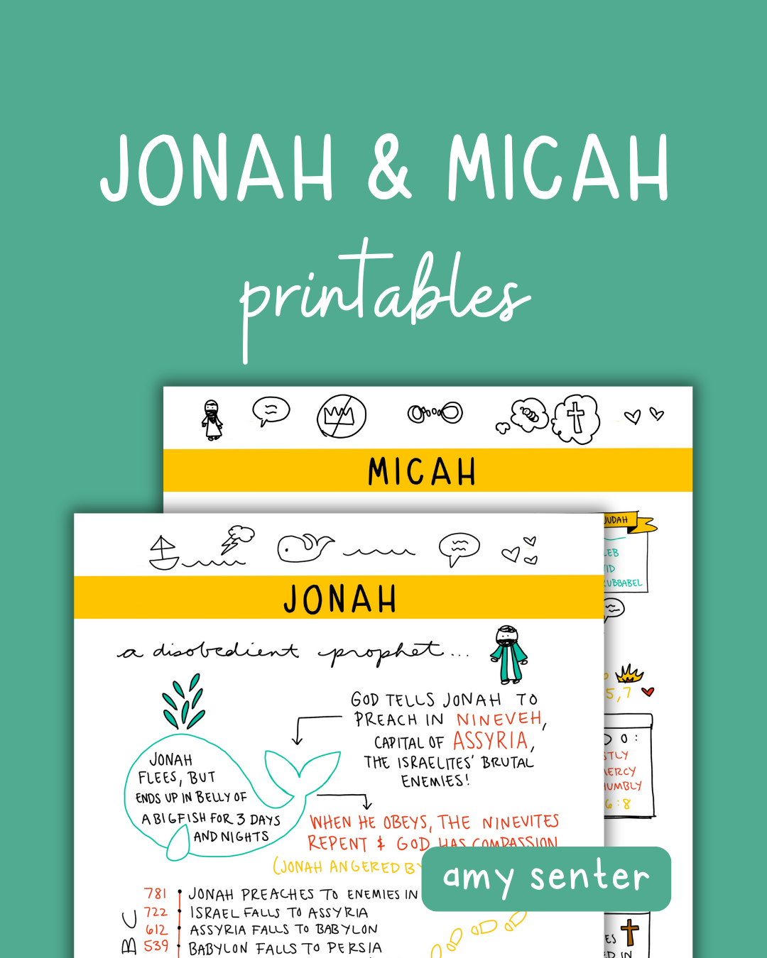 Book of Jonah and Micah SIMPLE Notes (Digital) for Bible Study
