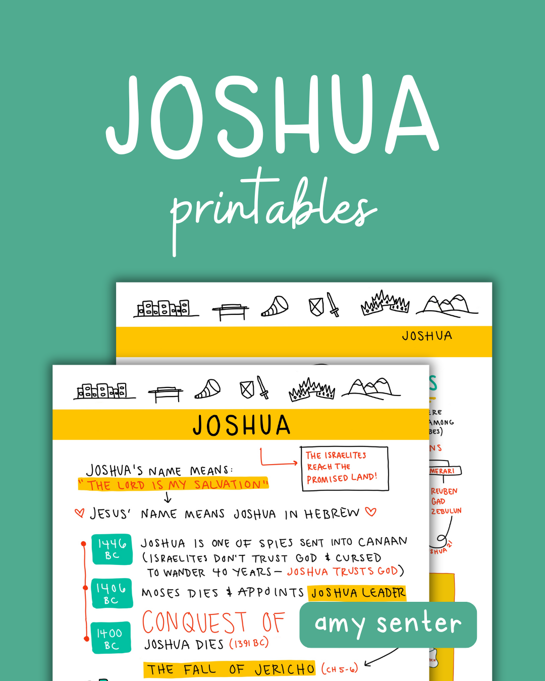 Book of Joshua SIMPLE Notes (Digital) for Bible Study