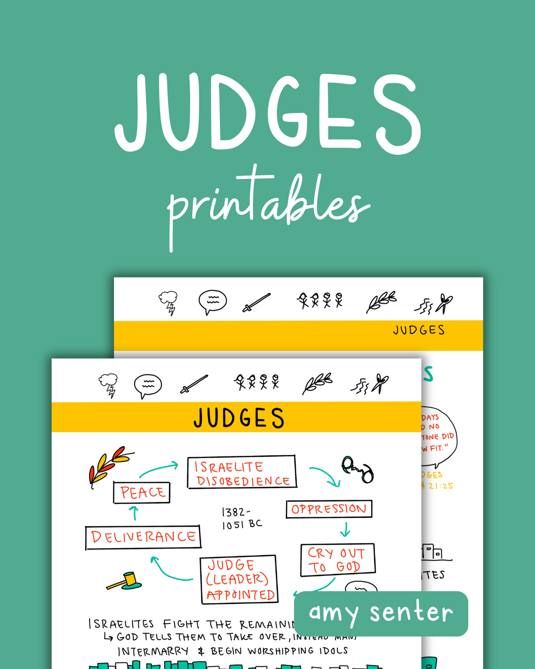 Book of Judges SIMPLE Notes (Digital) for Bible Study