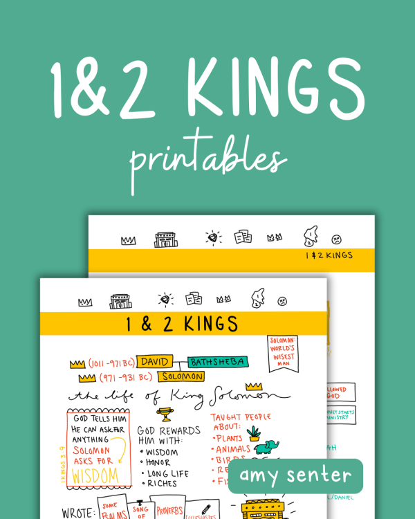 Book of 1 & 2 Kings Printables for Bible Study