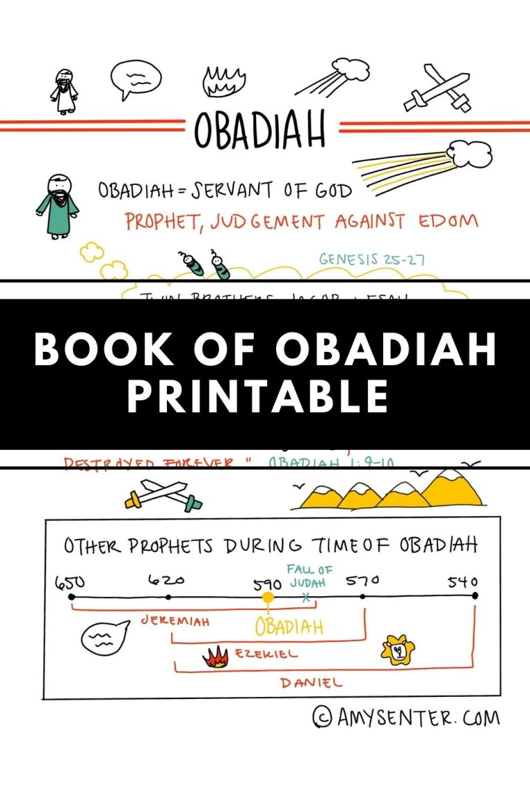 Printable Study for the Book of Amos and Obadiah in the Bible