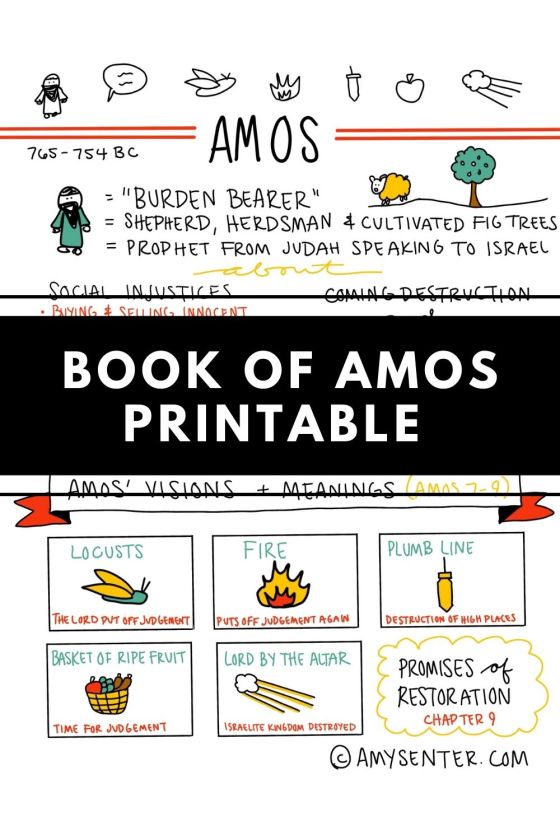Printable Study for the Book of Amos and Obadiah in the Bible