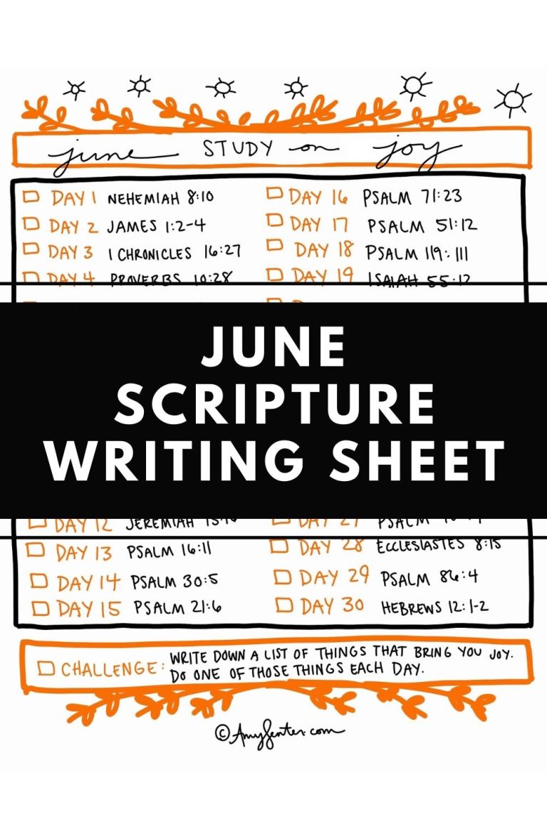 June Scripture Writing: 30 Powerful Verses About True Joy