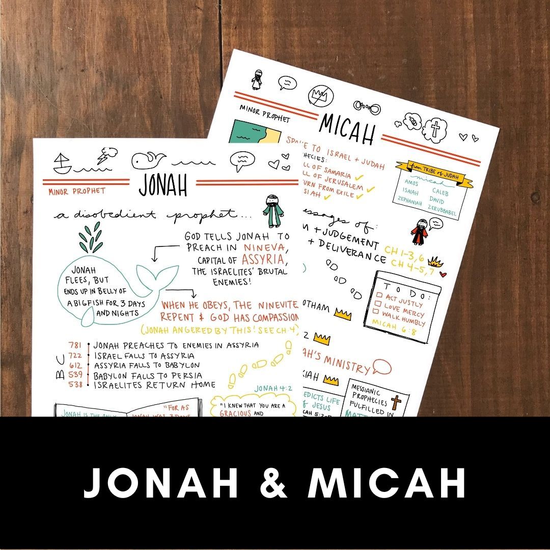 Book of Jonah and Micah Printables for Bible Study