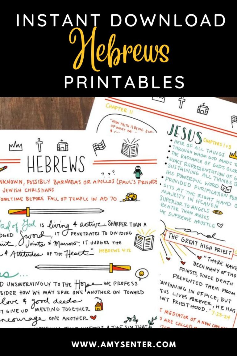 Print this Reference Sheet for the Bible Book of Hebrews
