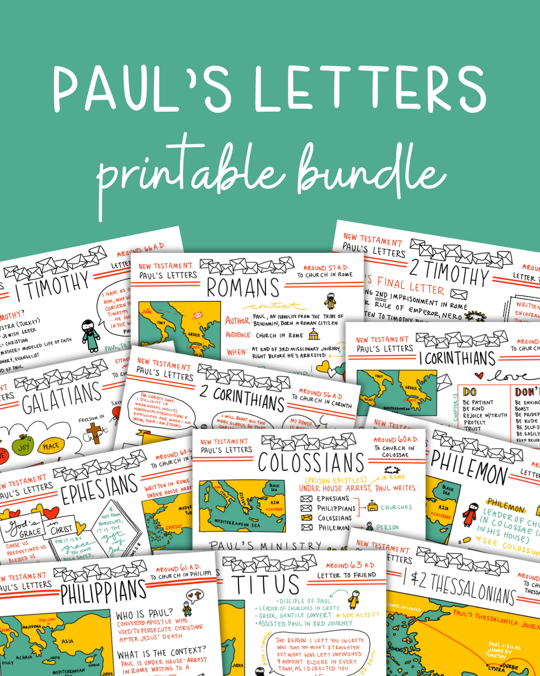 Romans - Philemon: Paul’s Letters SIMPLE Notes Bundle (Digital)