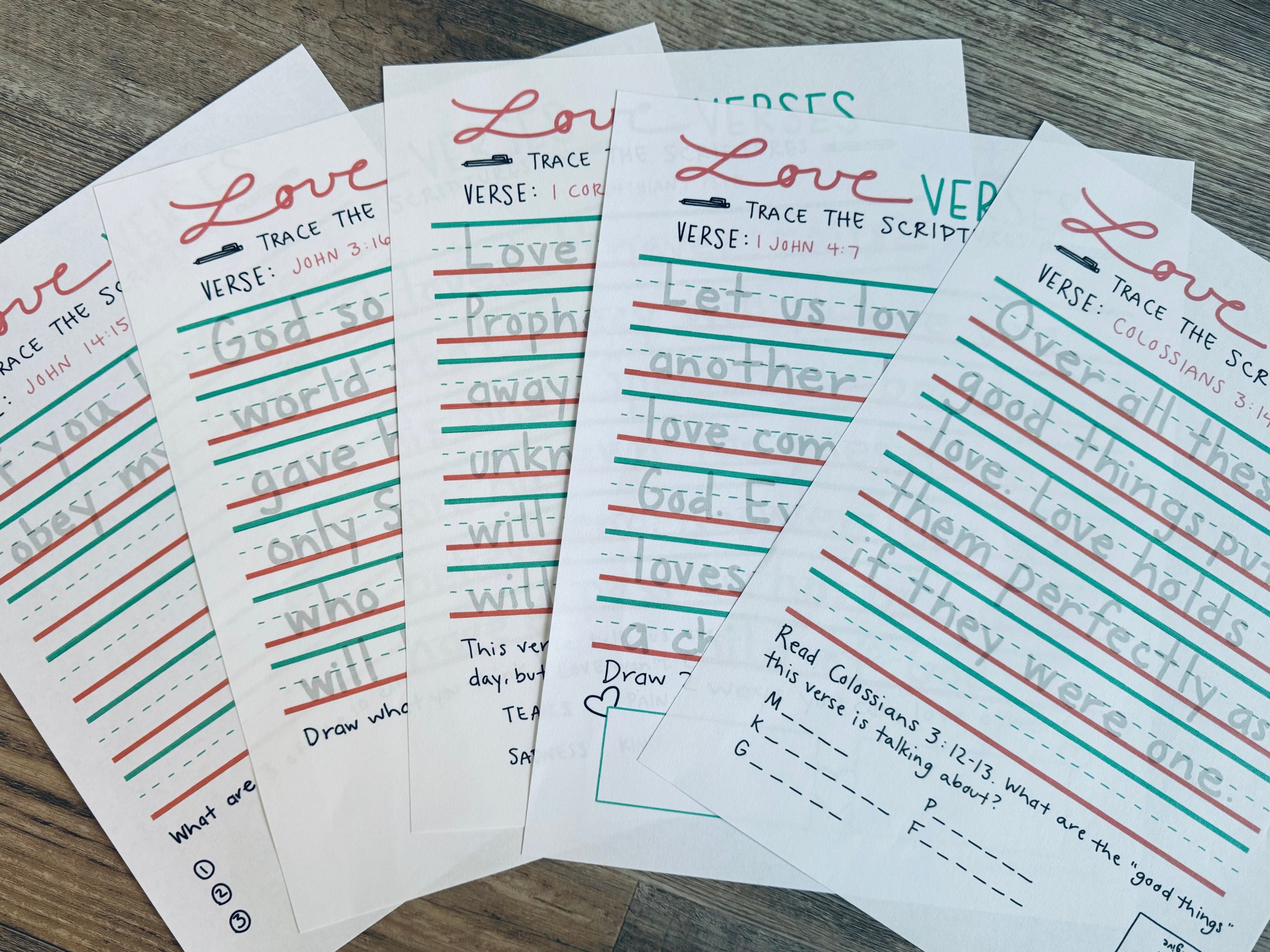 Printable "God is Love" Bible Verse Activity Sheets for Kids