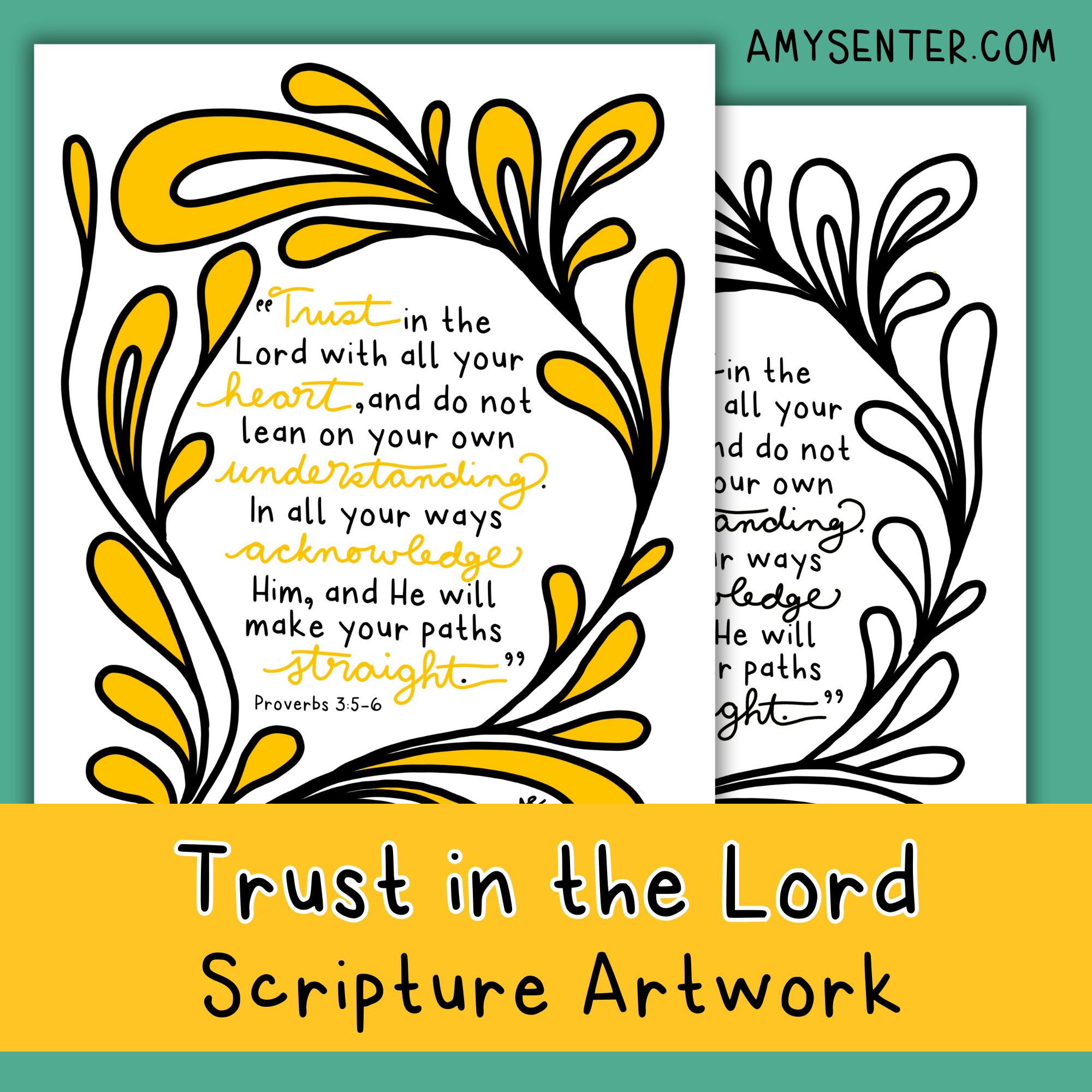 Printable "Trust in the Lord" Artwork