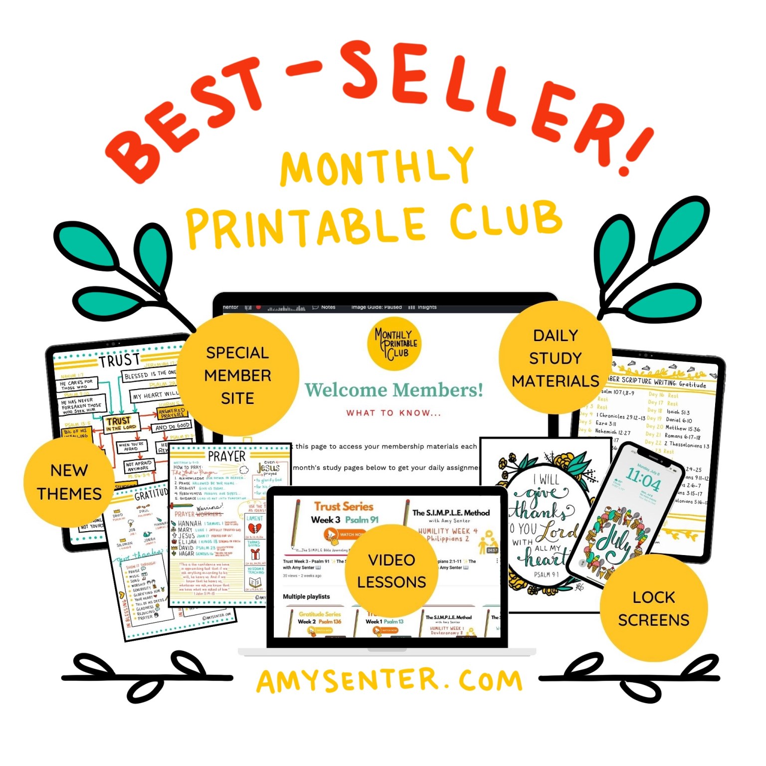 Amy's Monthly Printable Club - AmySenter.com