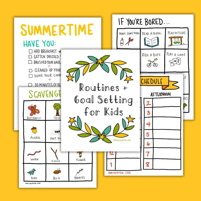 Printable Routines and Goal-Setting Pages for Kids